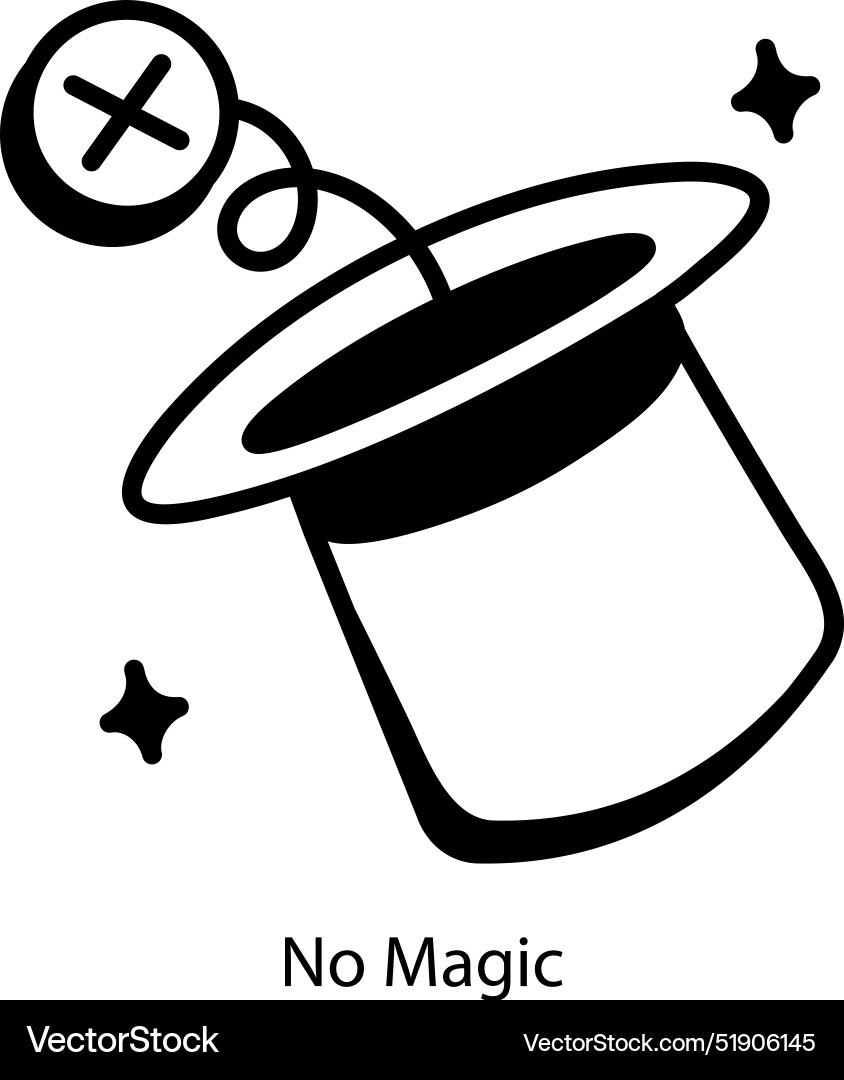 No magic Royalty Free Vector Image - VectorStock