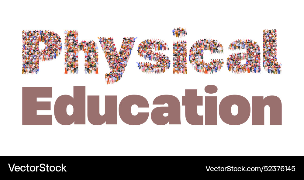 Physical education school subject Royalty Free Vector Image