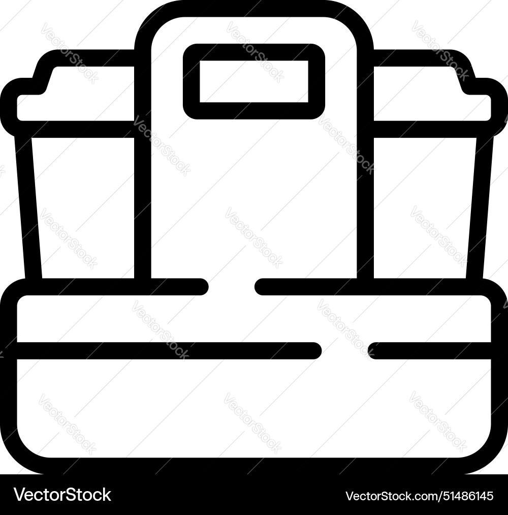 Portable plastic cooler box icon Royalty Free Vector Image