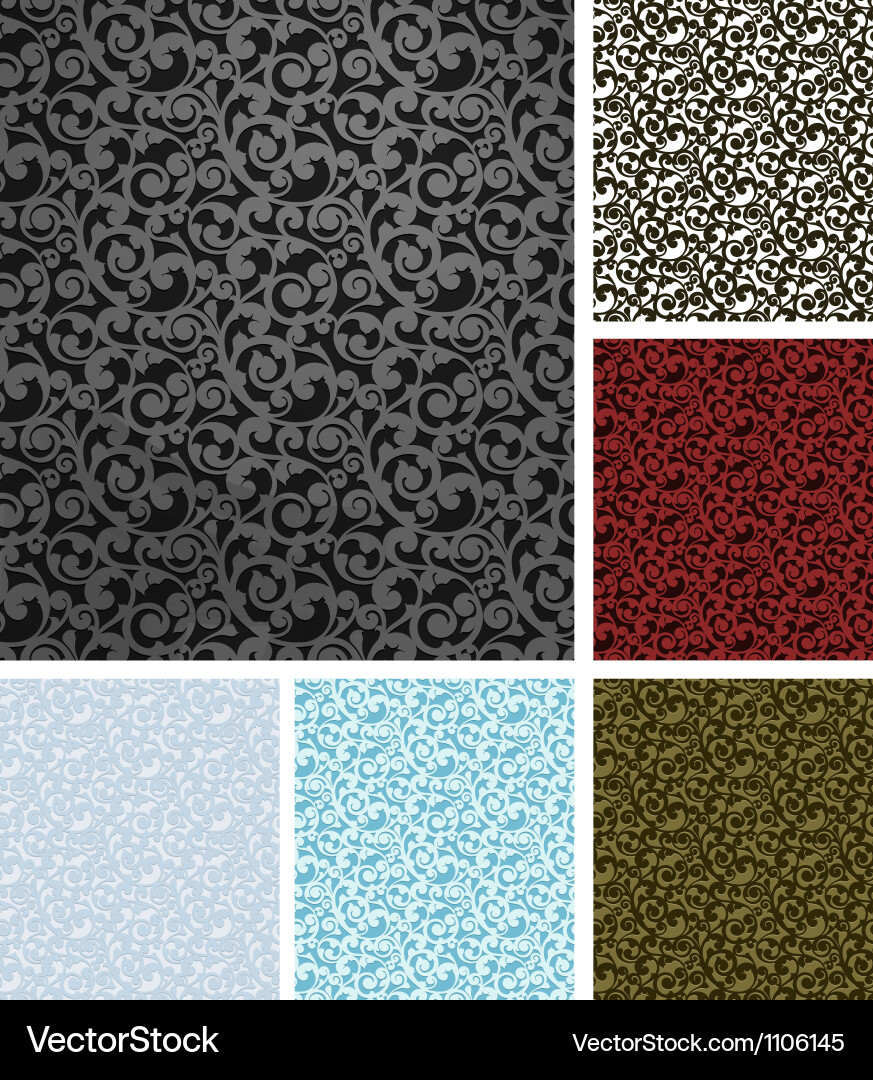 Seamless pattern six colors Royalty Free Vector Image