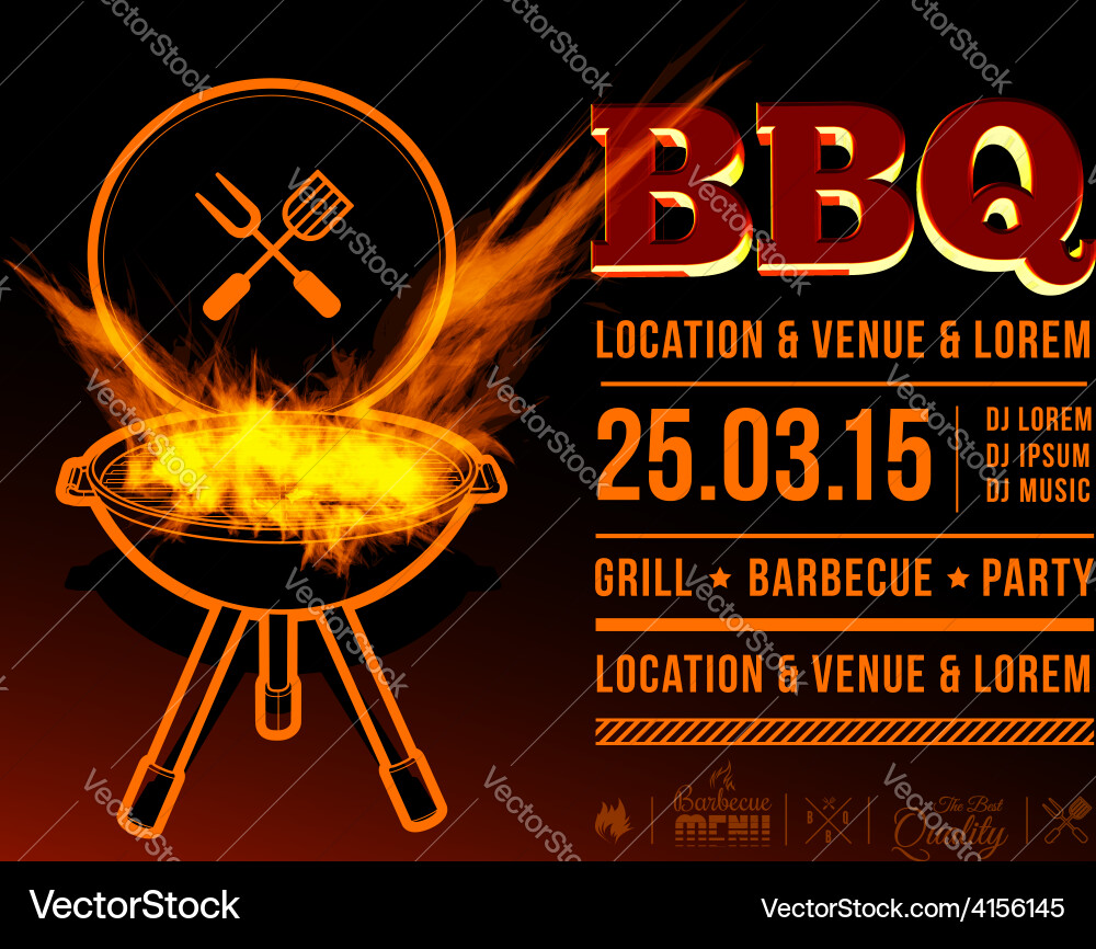 Summer BBQ Party Royalty Free Vector Image - VectorStock