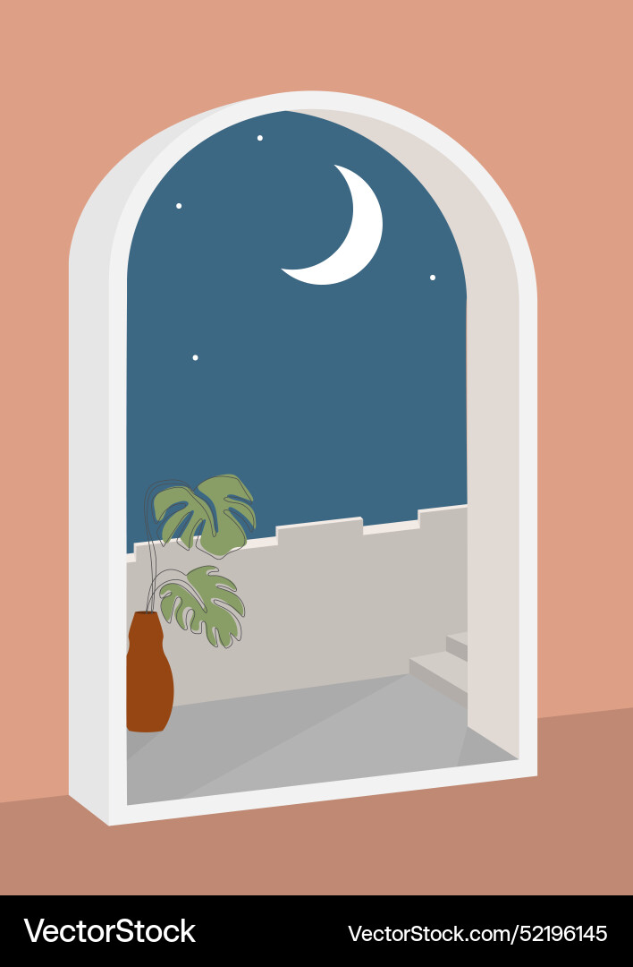 View from the window a minimalist poster Vector Image