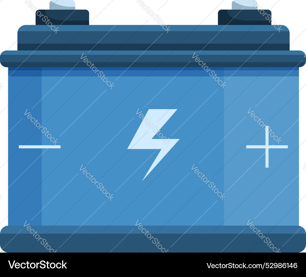 Blue car battery providing electrical energy Vector Image