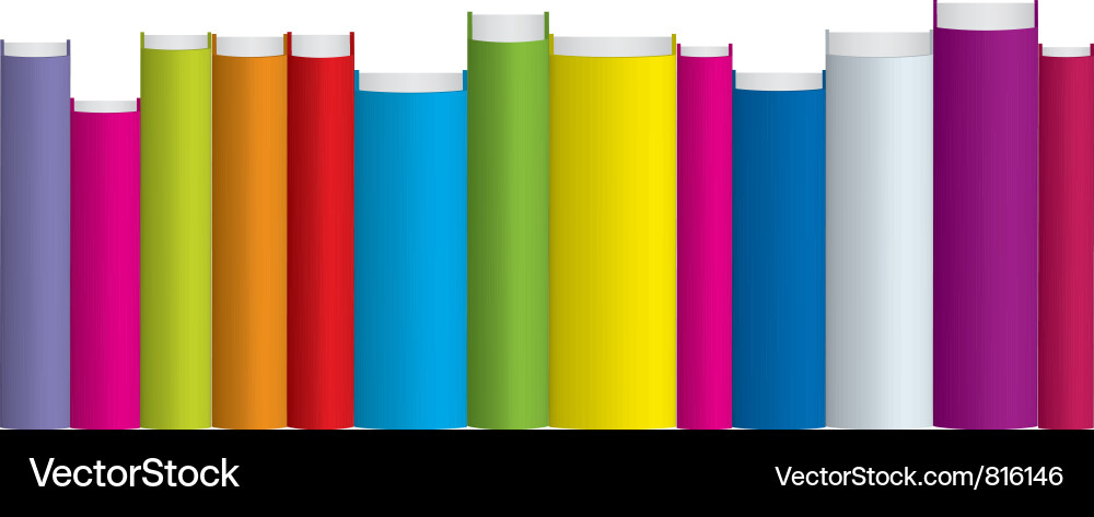 Colorful books Royalty Free Vector Image - VectorStock