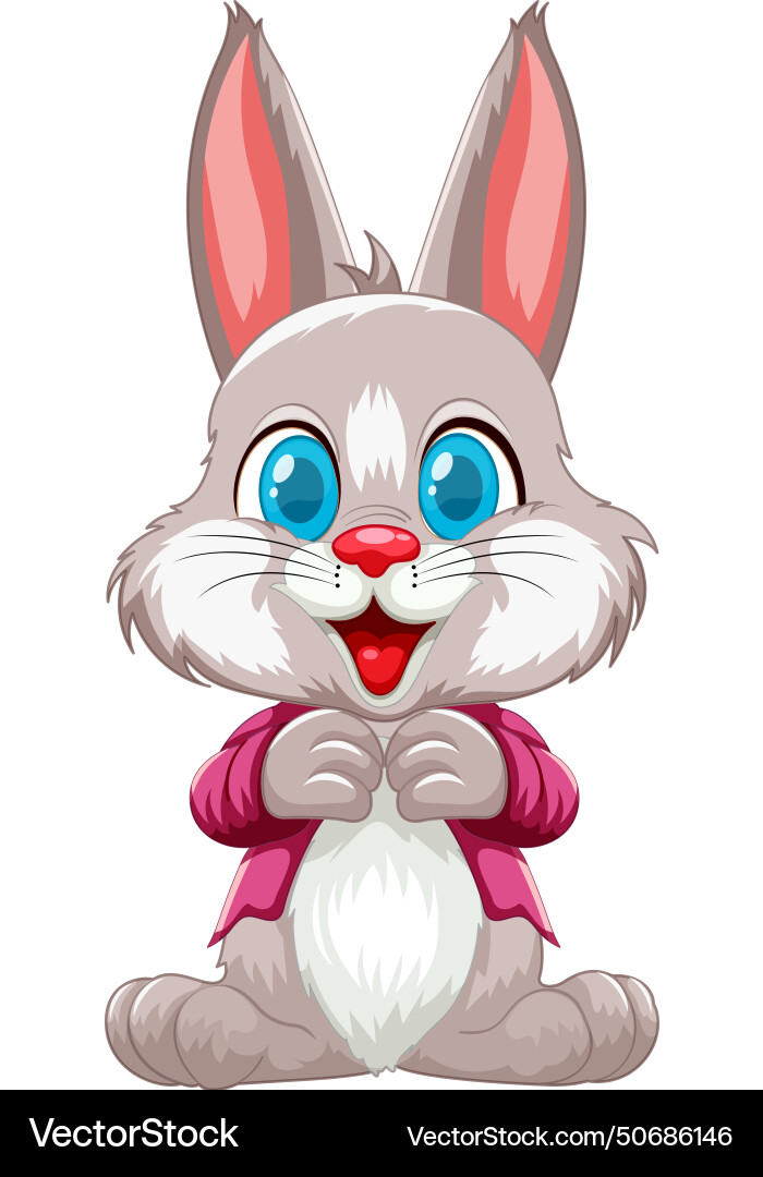 Cute smiling rabbit for children media Royalty Free Vector