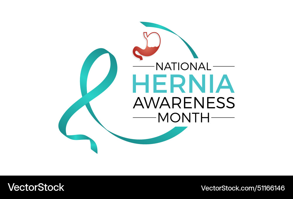 National hernia awareness month health Royalty Free Vector