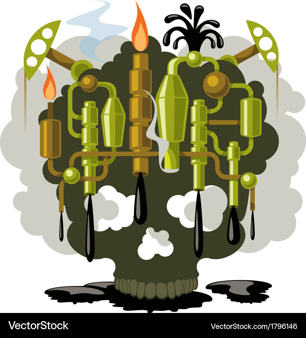 Oil pollution Royalty Free Vector Image - VectorStock