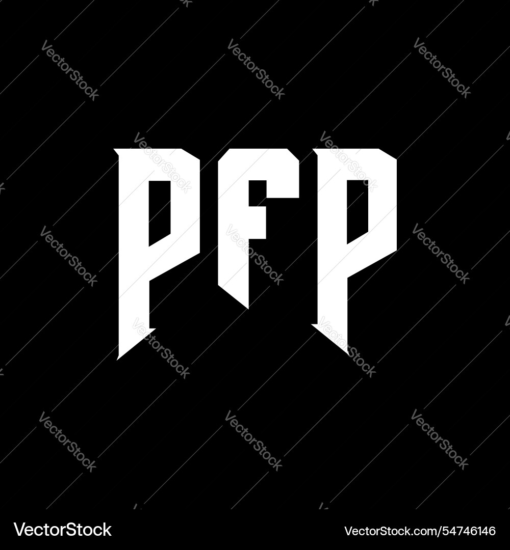 Pfp letter logo design for technology company Vector Image