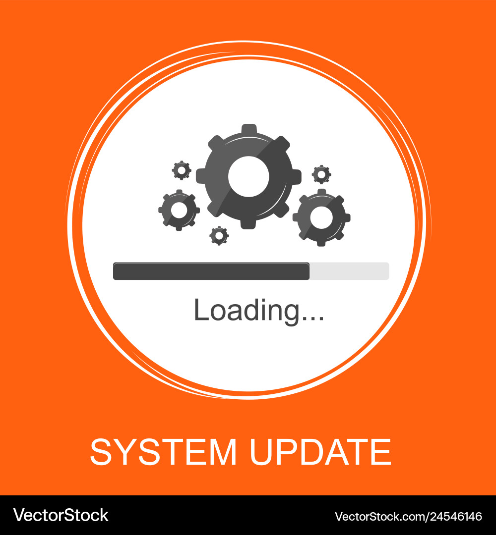 System update Royalty Free Vector Image - VectorStock