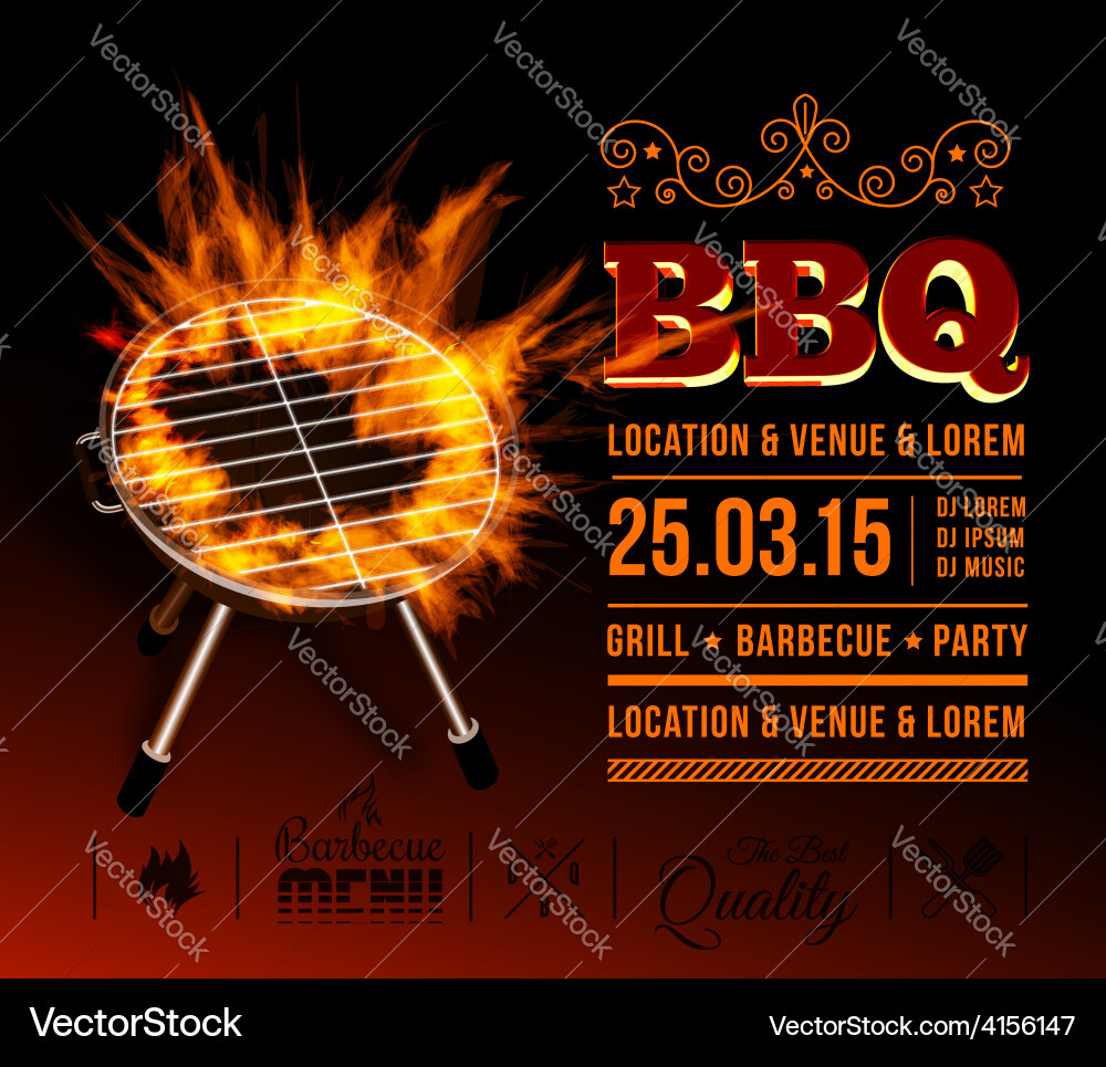 Bbq party Royalty Free Vector Image - VectorStock