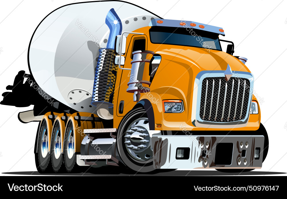 Cartoon mixer truck Royalty Free Vector Image - VectorStock