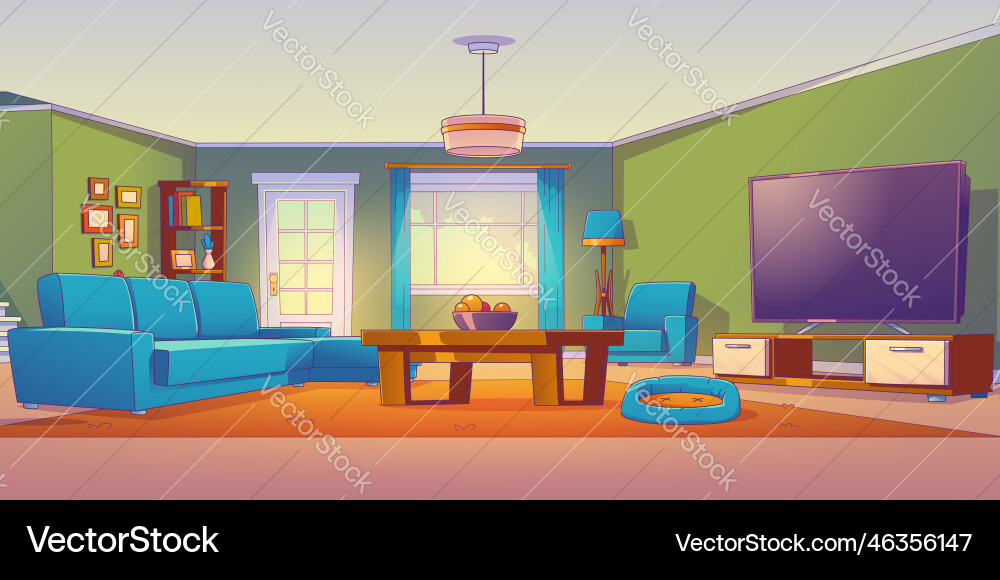 Contemporary living room interior design Vector Image