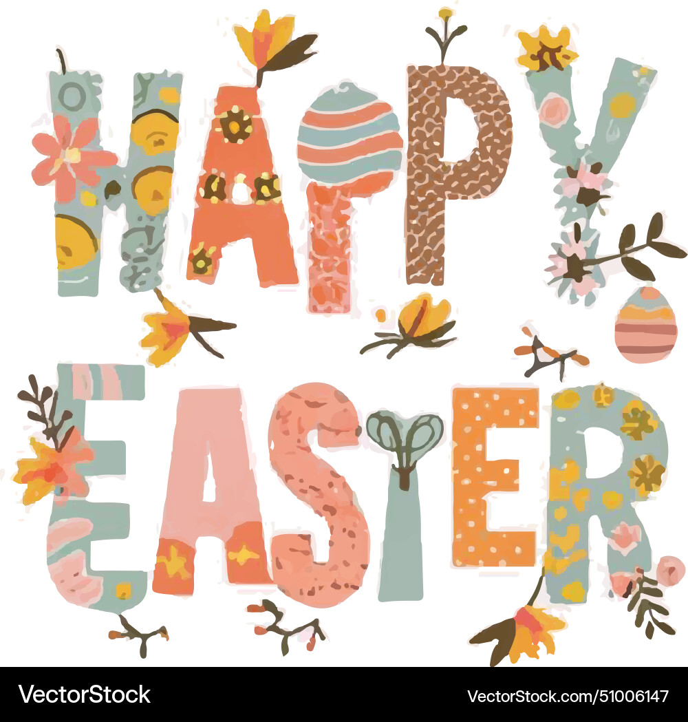 Happy easter Royalty Free Vector Image - VectorStock