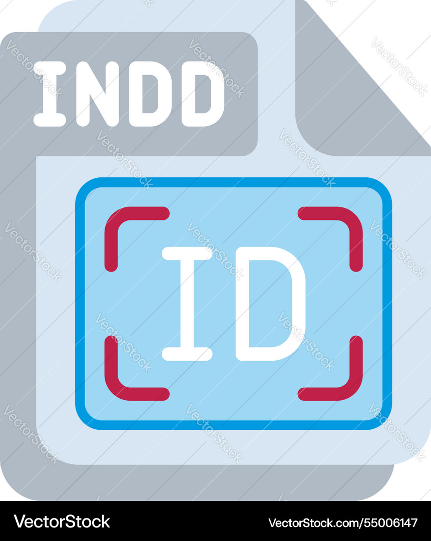 Indd flat icon design Royalty Free Vector Image