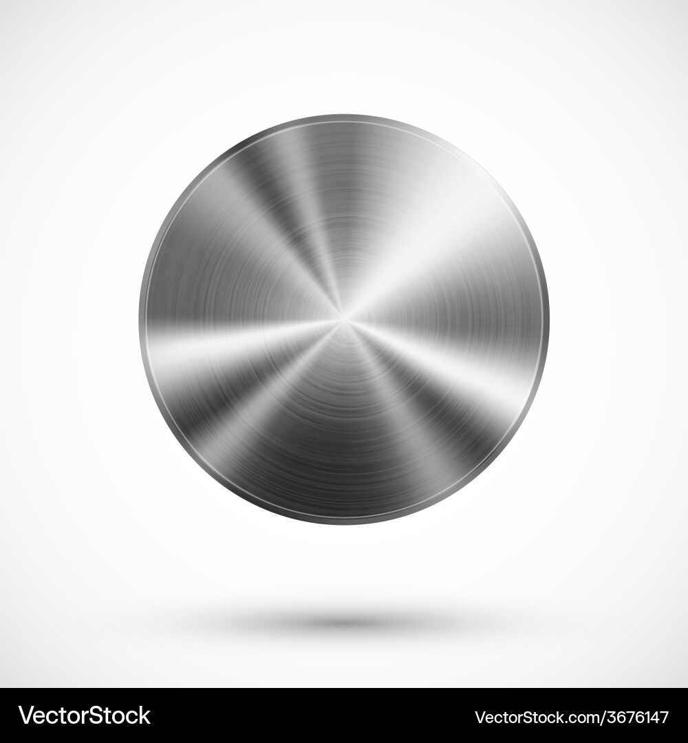 Metal Circle Button Royalty Free Vector Image - VectorStock