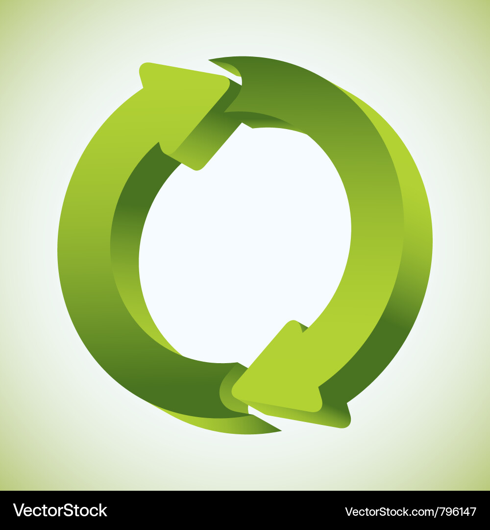 Refresh recycle icon Royalty Free Vector Image