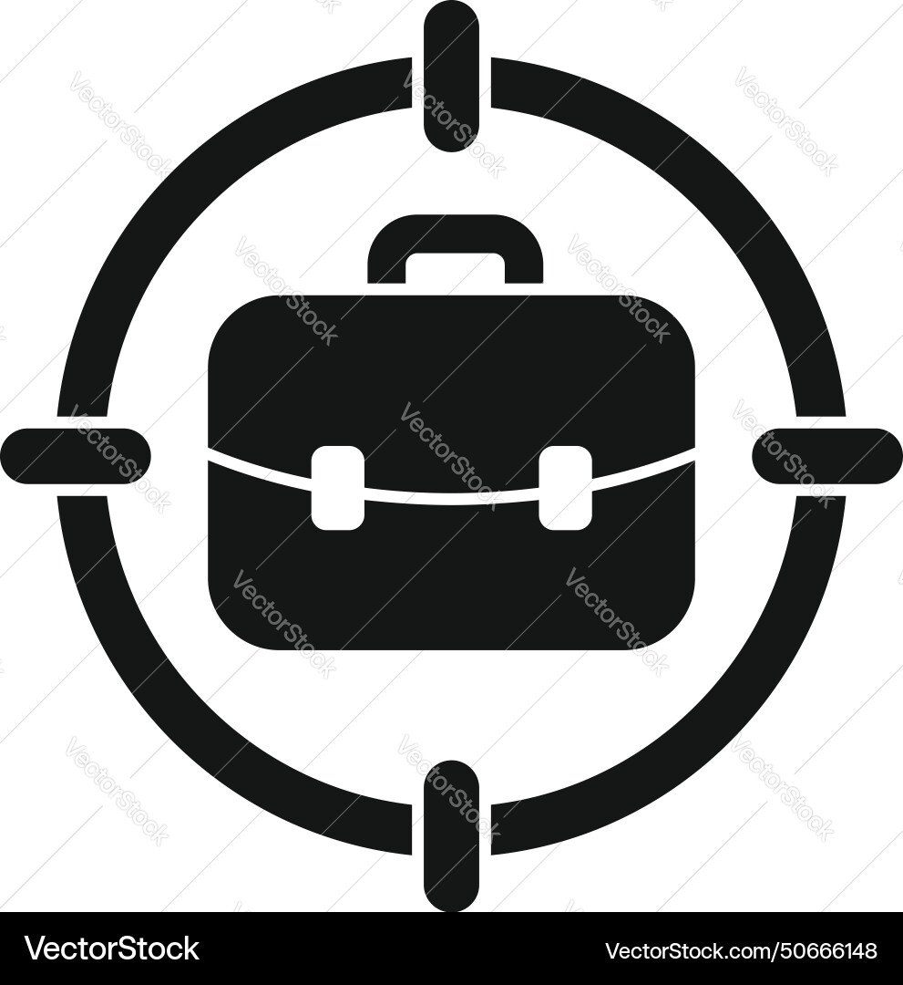 Find new job target icon simple candidate Vector Image