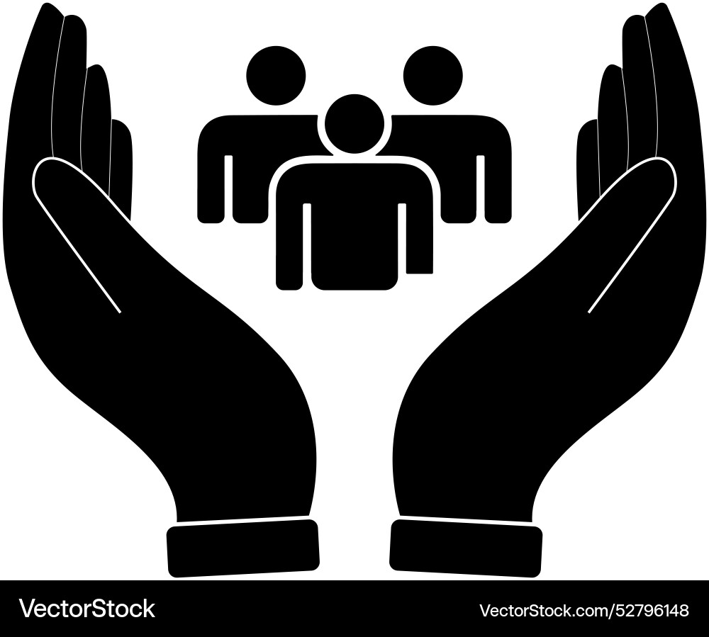 Human resource icon personnel care hr Royalty Free Vector