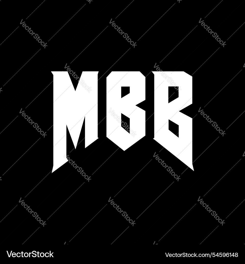 Mbb letter logo design for technology company Vector Image