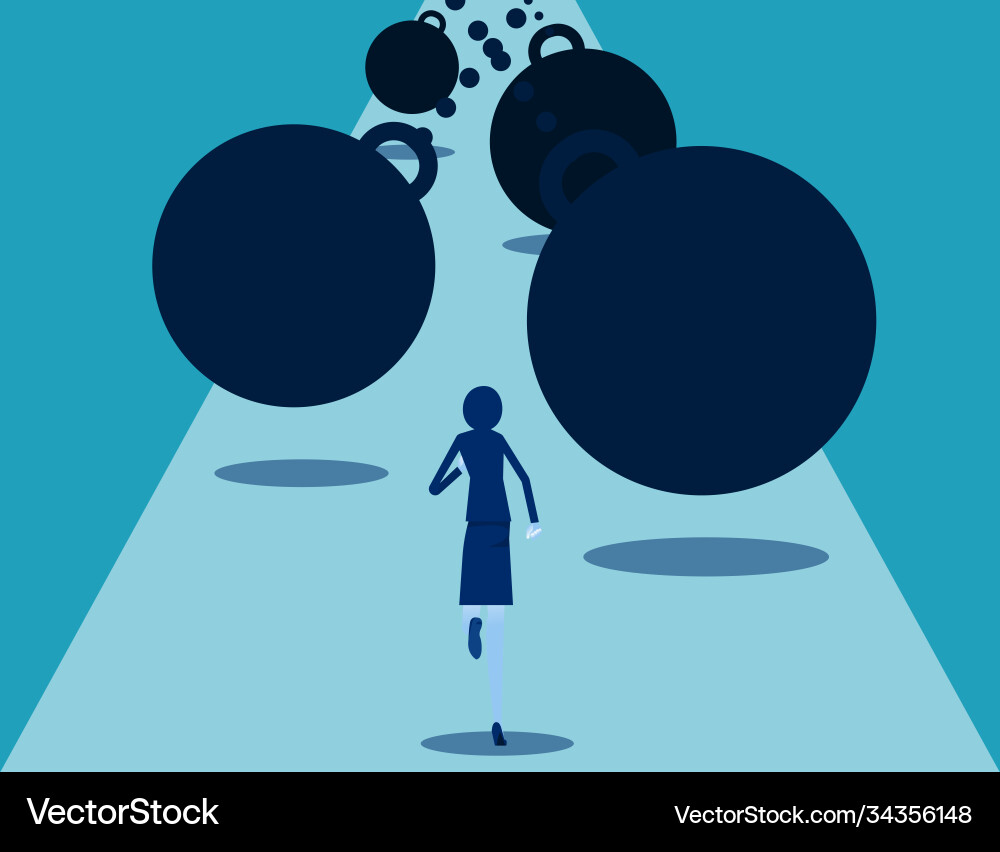 Path is full obstacles and challenges Royalty Free Vector