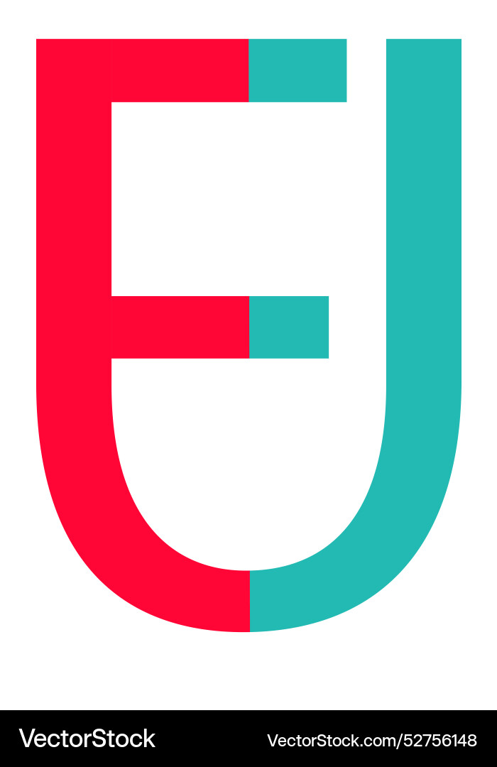 Uf letter logo design creative Royalty Free Vector Image