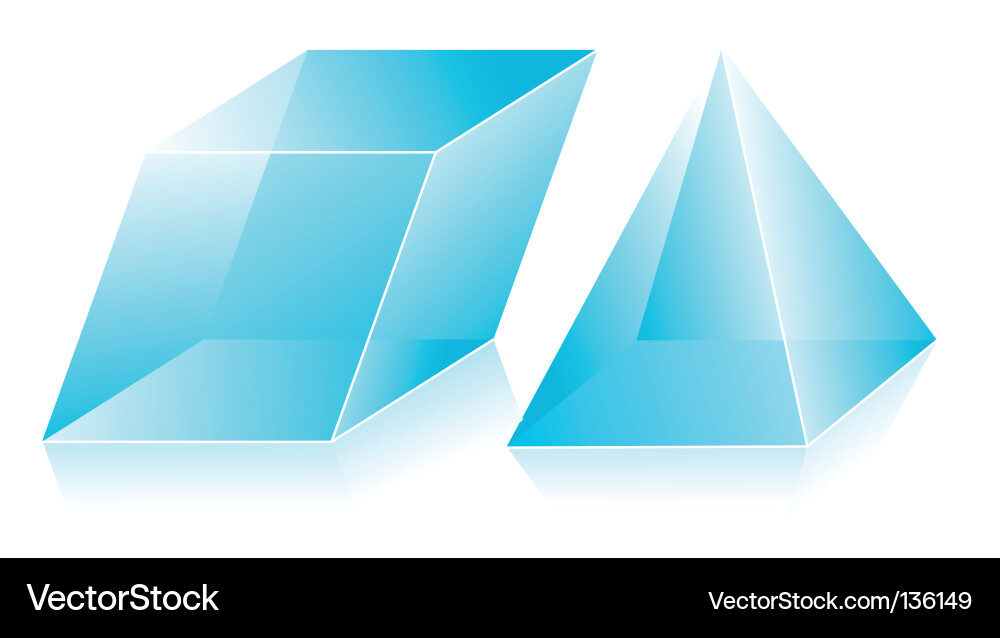 3d shape Royalty Free Vector Image - VectorStock