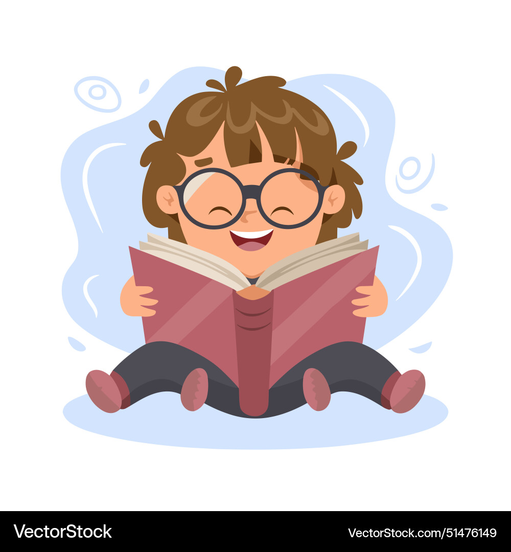 Children reading book concept Royalty Free Vector Image