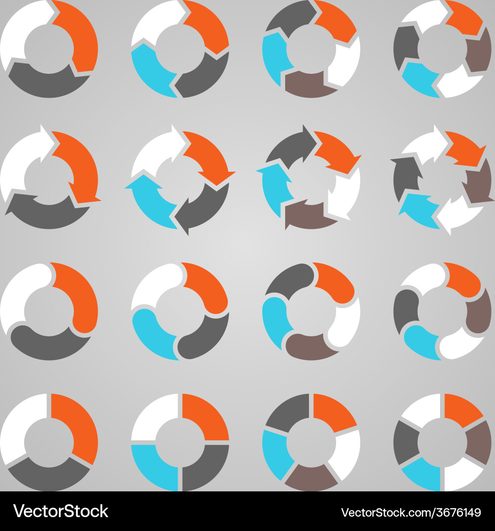 Circle arrows for infographic diagram graph Vector Image