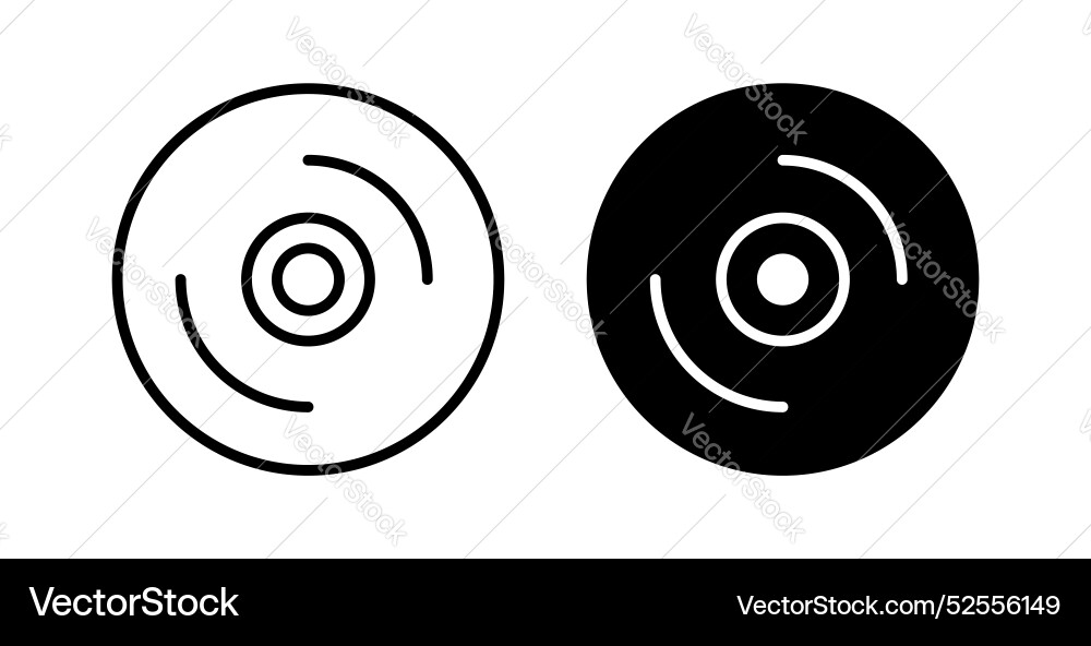 Dvd icon set on white background Royalty Free Vector Image