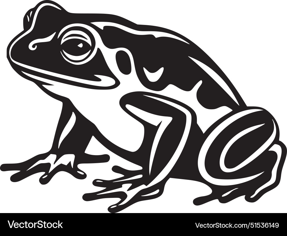 Frog - minimalist and flat logo Royalty Free Vector Image