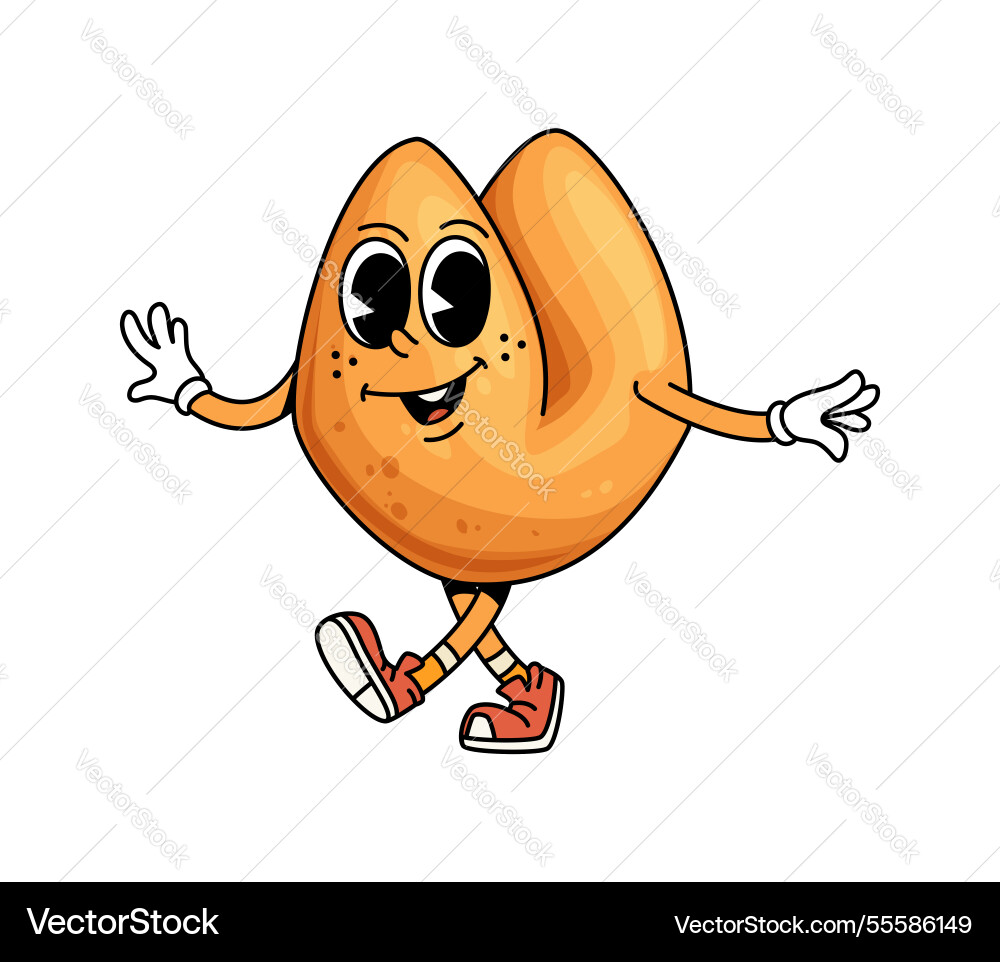 Funny groovy cookie dessert or biscuit pastry Vector Image