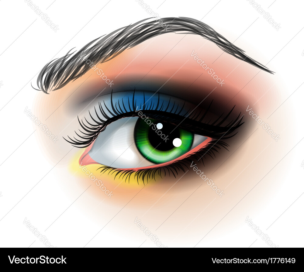 Glamorous Eye Makeup Royalty Free Vector Image