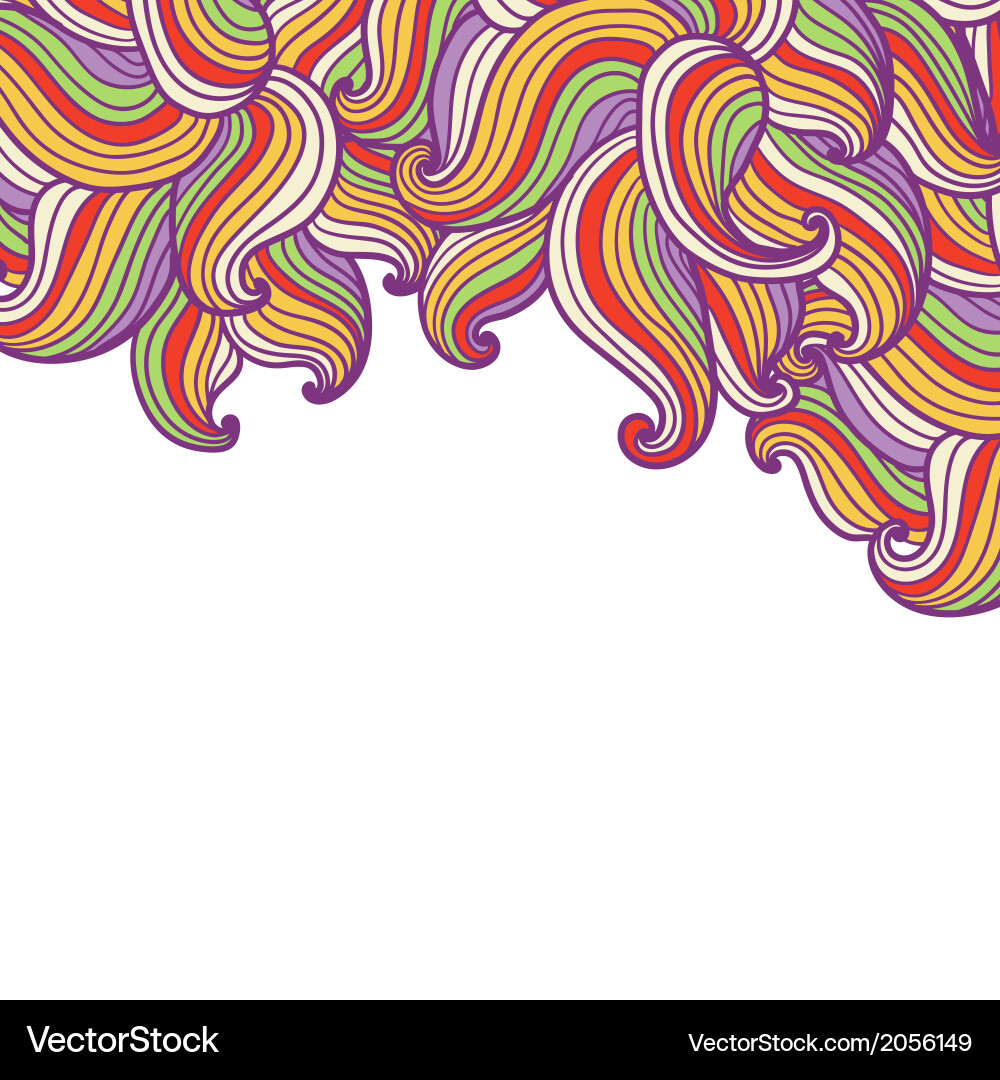 Hand drawn wavy background Royalty Free Vector Image