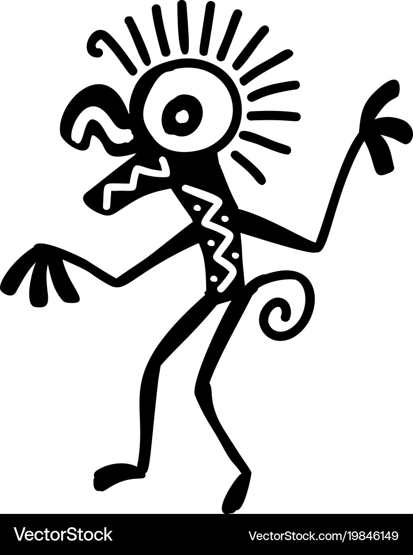 Monkey icon aztec Royalty Free Vector Image - VectorStock