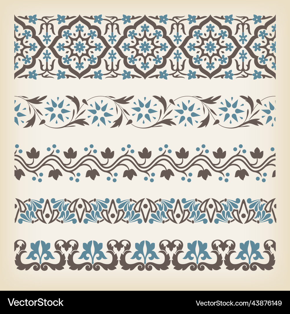 Seamless borders Royalty Free Vector Image - VectorStock
