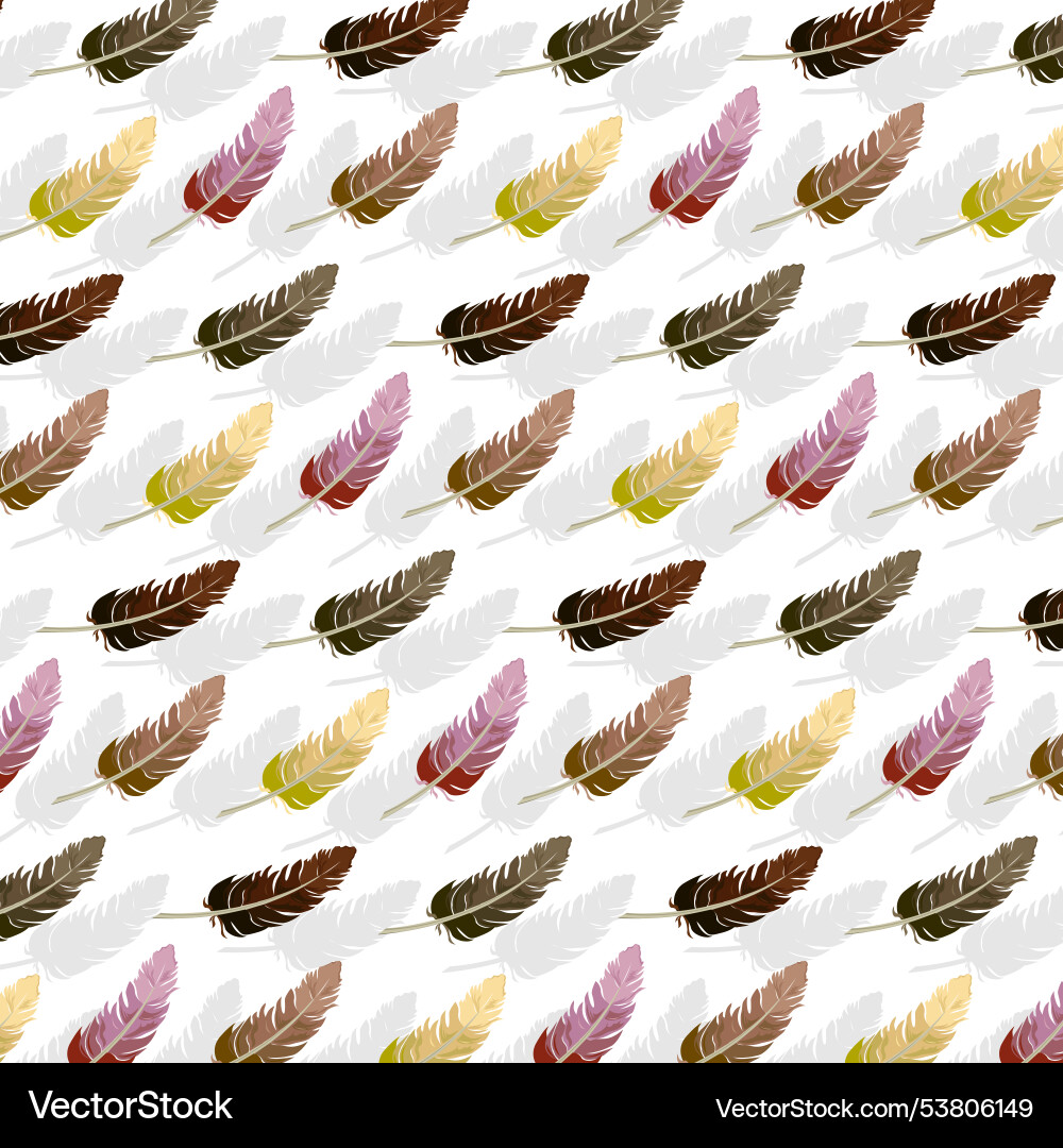 Weißer Hintergrund mit Federn Lizenzfreies Vektorbild