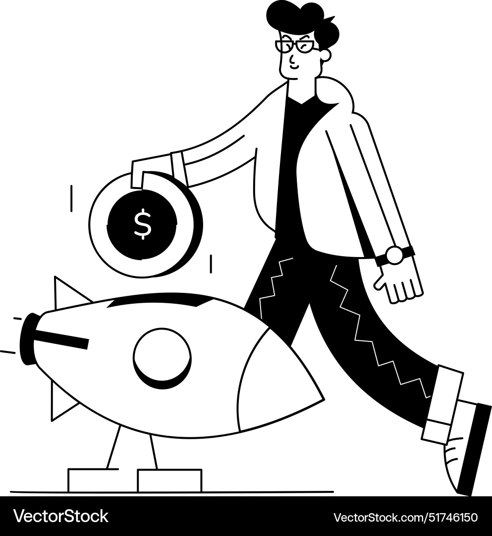 Check this linear mini of financial s Royalty Free Vector