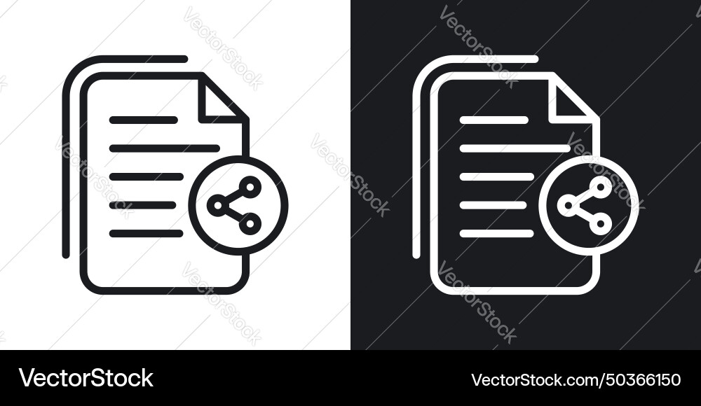 Document share icon set send and export file Vector Image