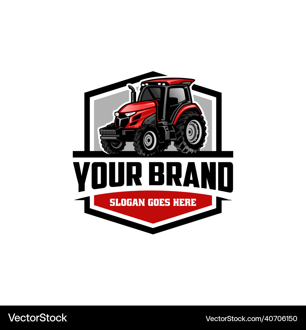 Farm Tractor Logo Royalty Free Vector Image - VectorStock