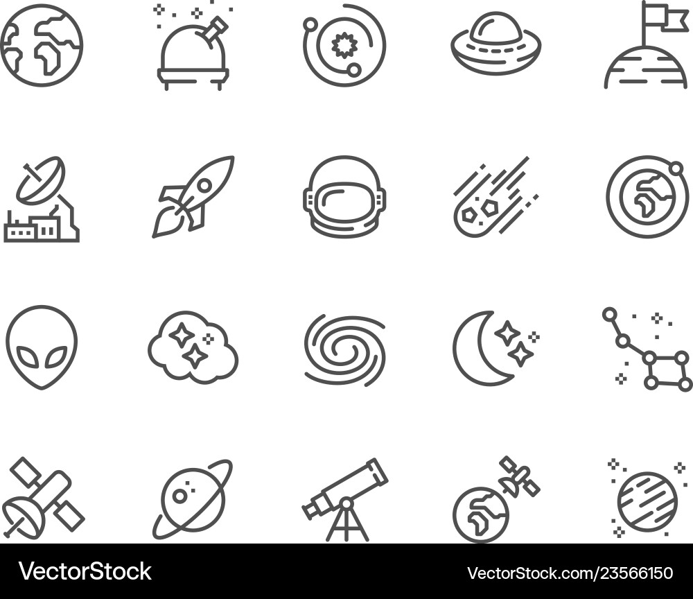 Line space icons Royalty Free Vector Image - VectorStock