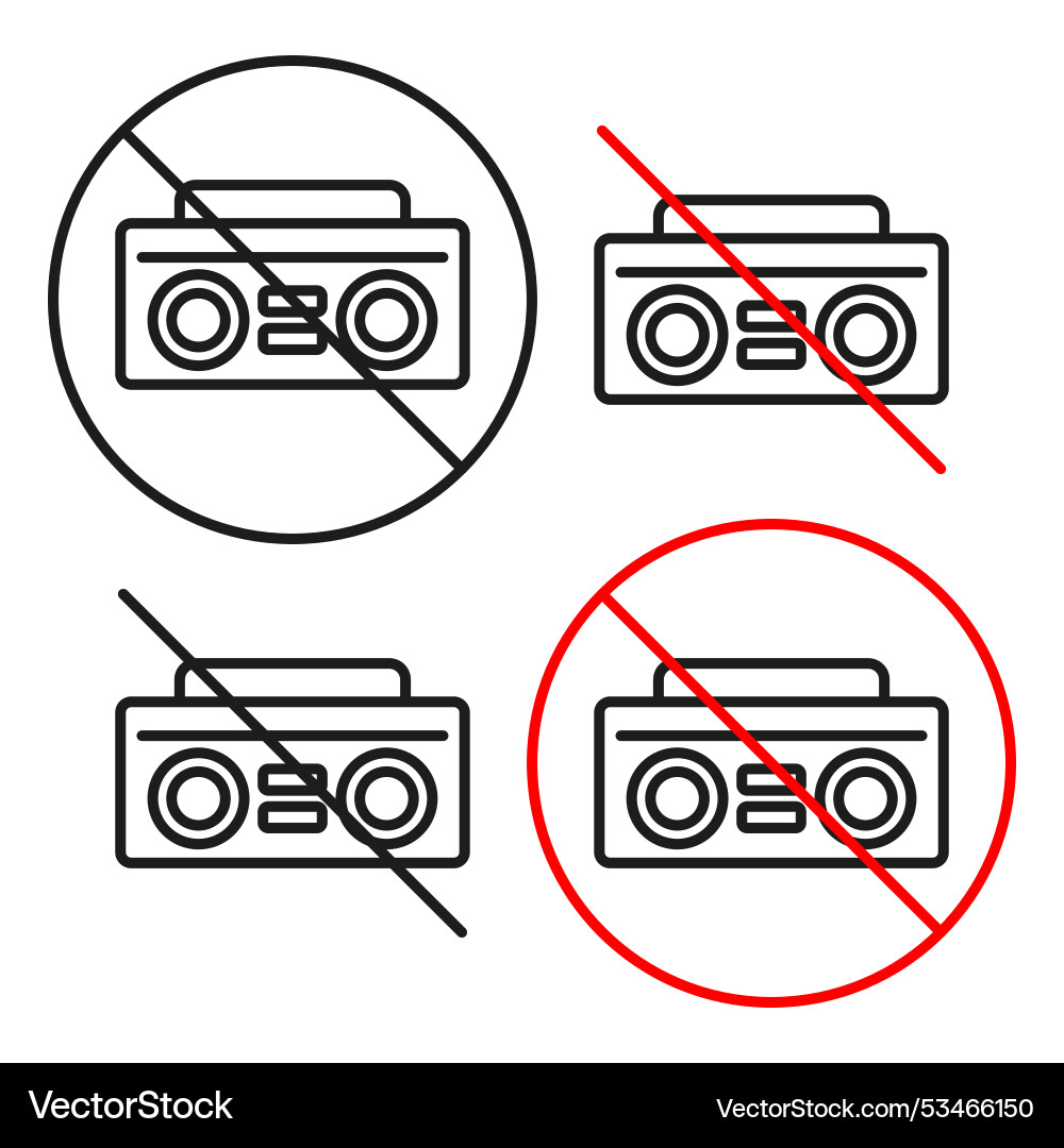 No loud music line icon editable stroke Royalty Free Vector
