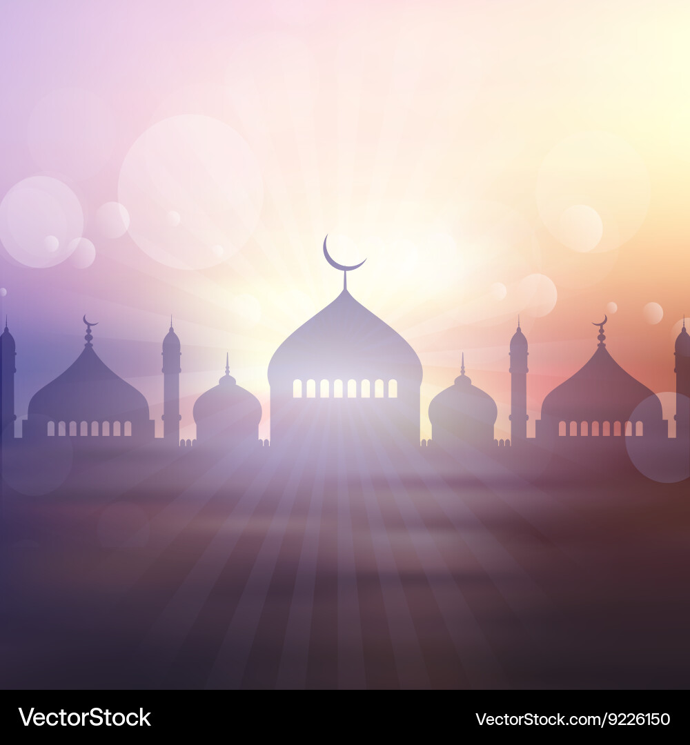Ramadan landscape background 2605 Royalty Free Vector Image