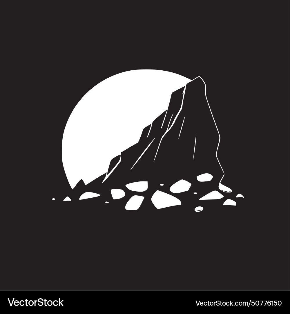 Rock - minimalist and simple silhouette Royalty Free Vector
