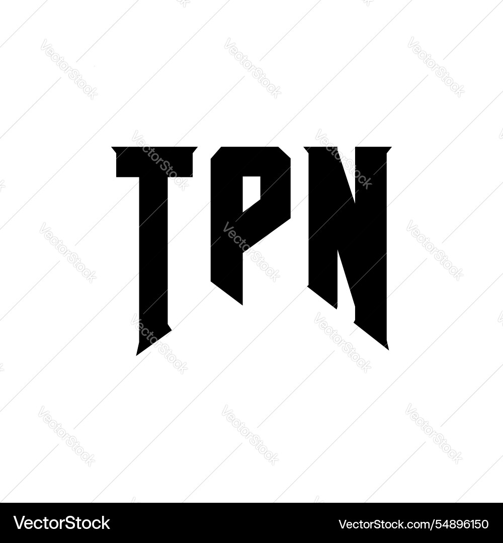Tpn letter logo design for technology company Vector Image