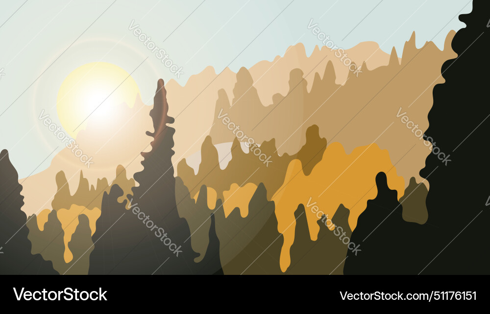 Beautiful minimalistic abstract autumn forest Vector Image