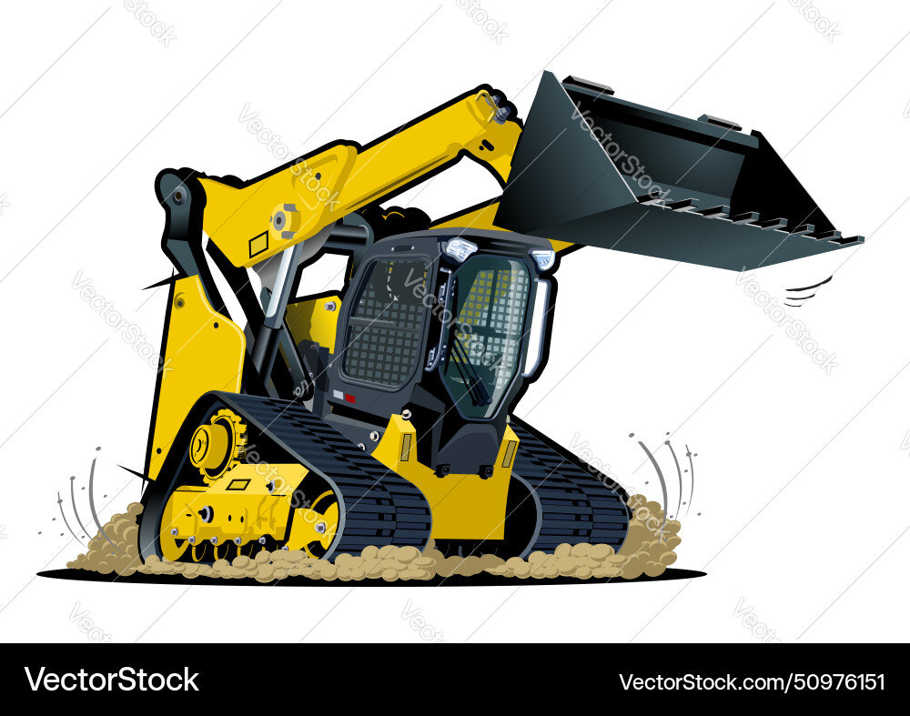 Cartoon Skid Steer Construction Vehicle Royalty Free Vector