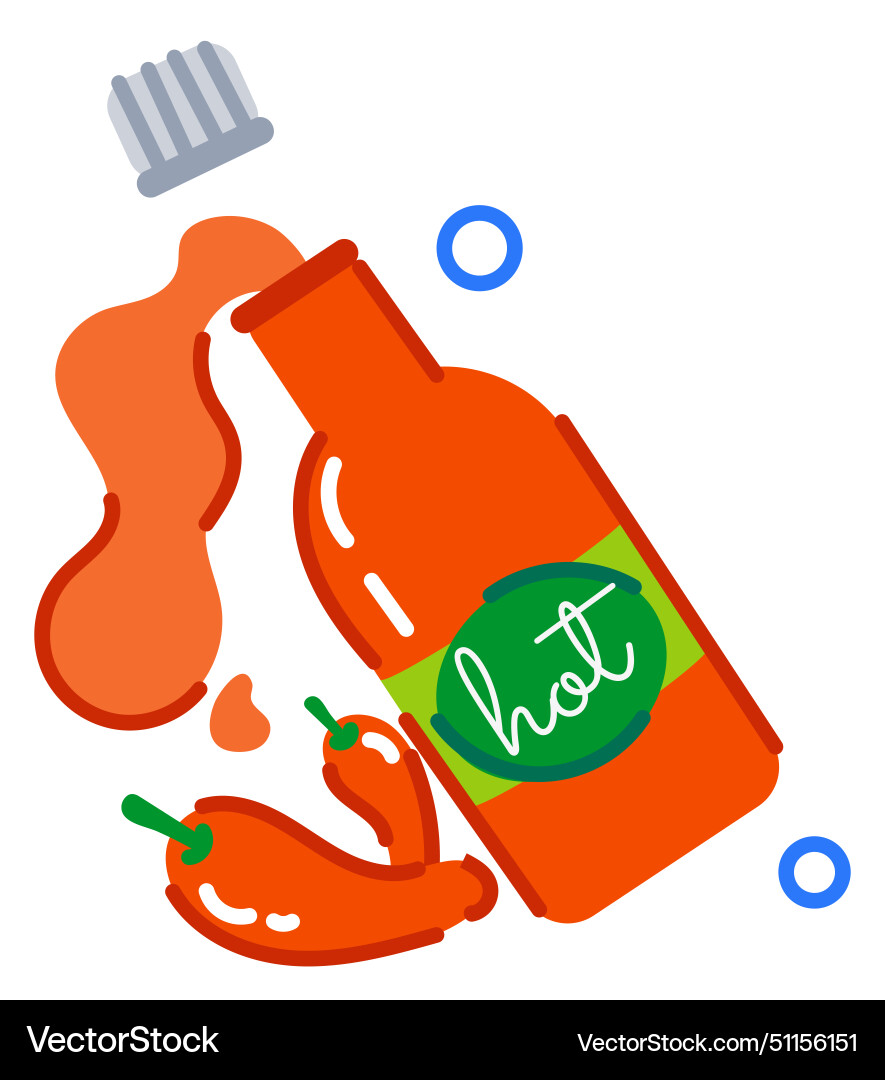 Chilli sauce Royalty Free Vector Image - VectorStock
