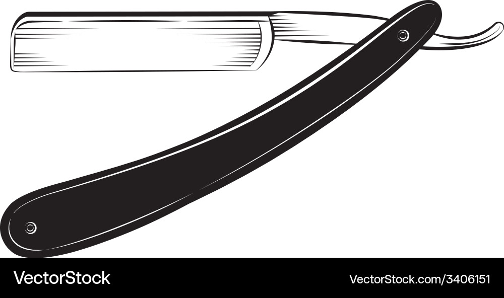 Classic Straight Razor Royalty Free Vector Image