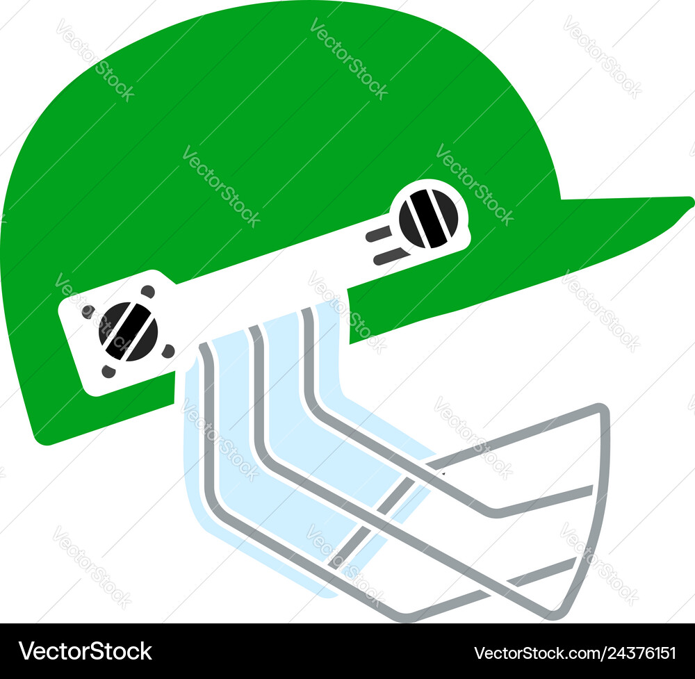 Cricket helmet icon Royalty Free Vector Image - VectorStock