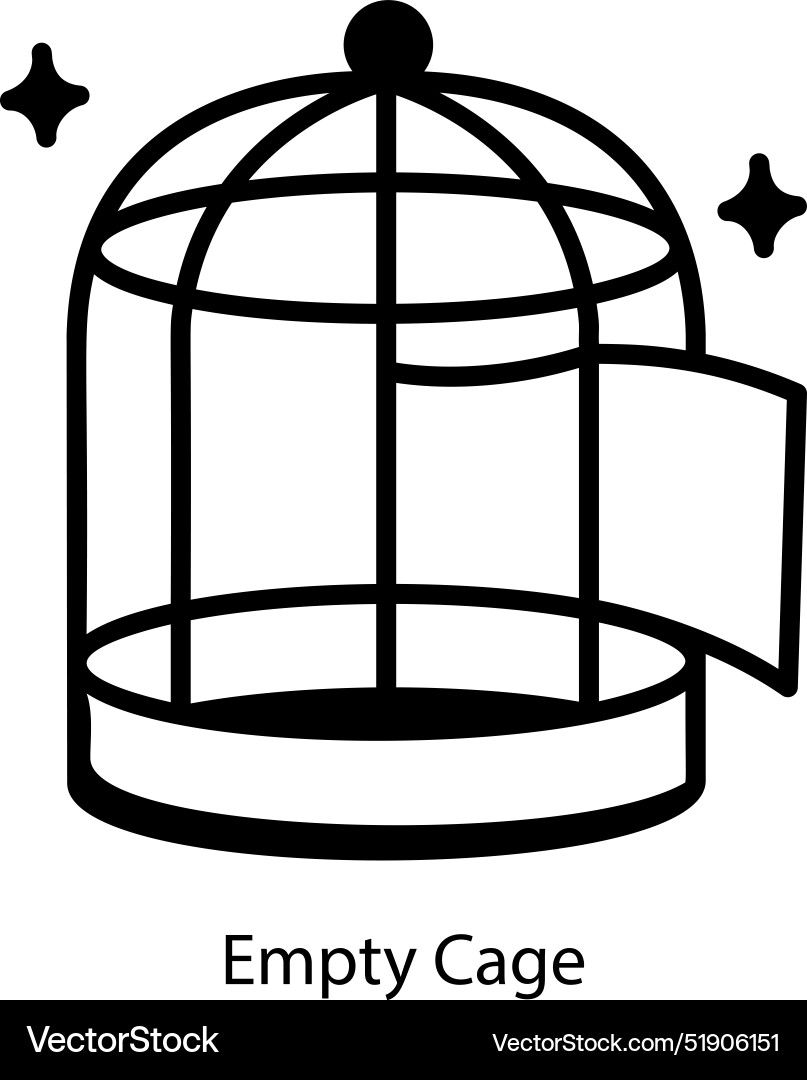 Empty cage Royalty Free Vector Image - VectorStock
